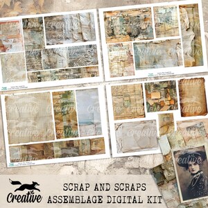 SCRAP AND SCRAPS Assemblage Digital Kit, Ephemera and Scrapbooking ...