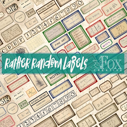 More Random Text Labels Digital Kit DIGI20 16 - Etsy