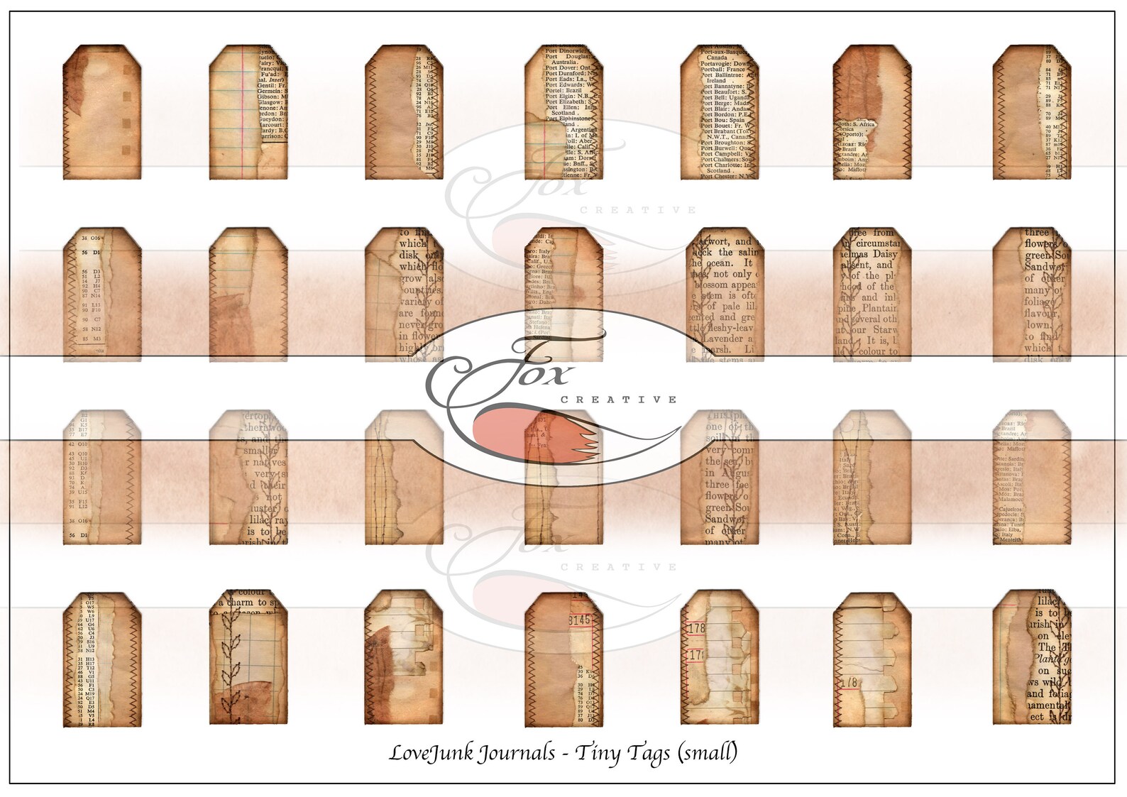 Tiny Tag Digital Embellishment Kit DIGI19 68 | Etsy UK