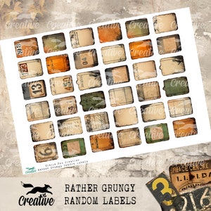 Rather Grungy RANDOM LABELS, Digital Labels for Journal Making and ...