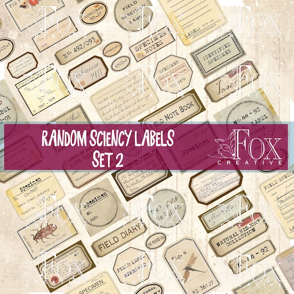 Science Labels - Etsy