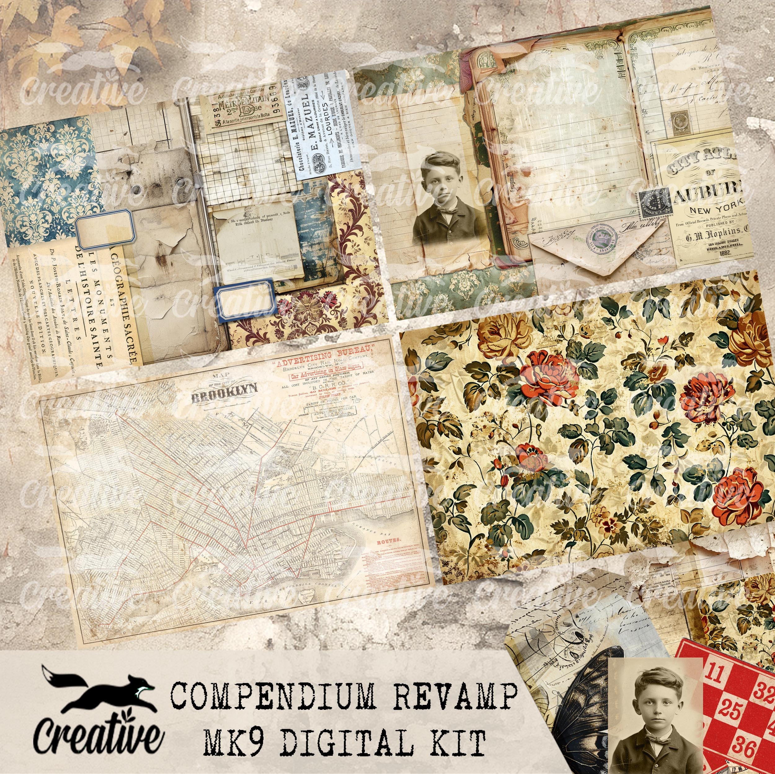 COMPENDIUM REVAMP MK9, Digital Journal/scrapbooking Kit, Printable ...