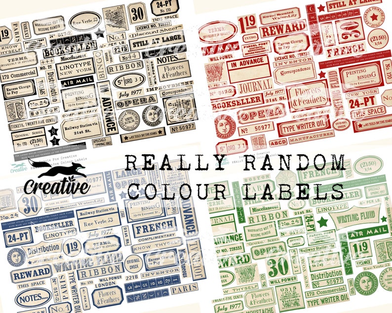 REALLY Random Colour Labels Digital Kit DIGI22 27 - Etsy UK