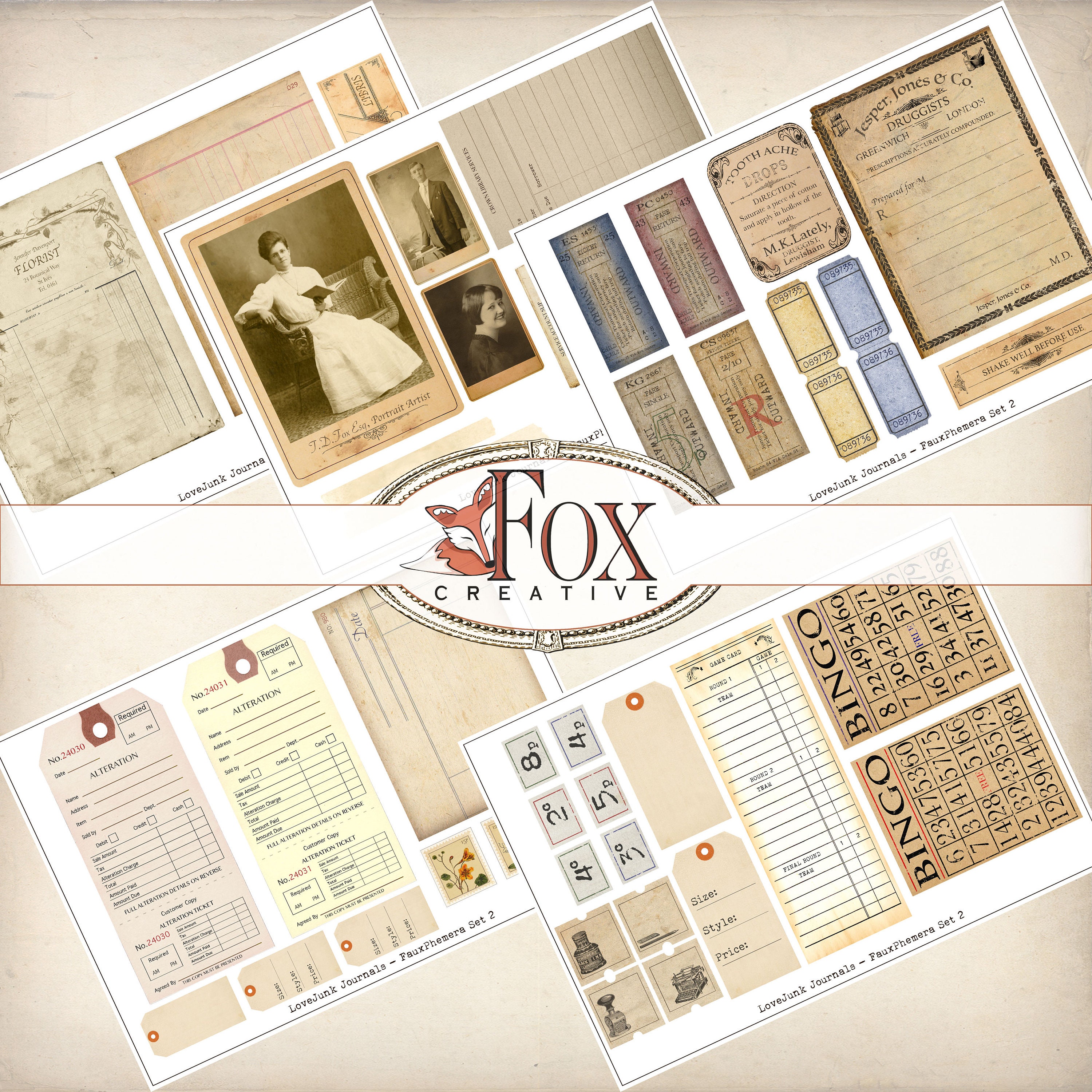 Vintage Digital Ephemera Kit 2 DIGI19 15 - Etsy