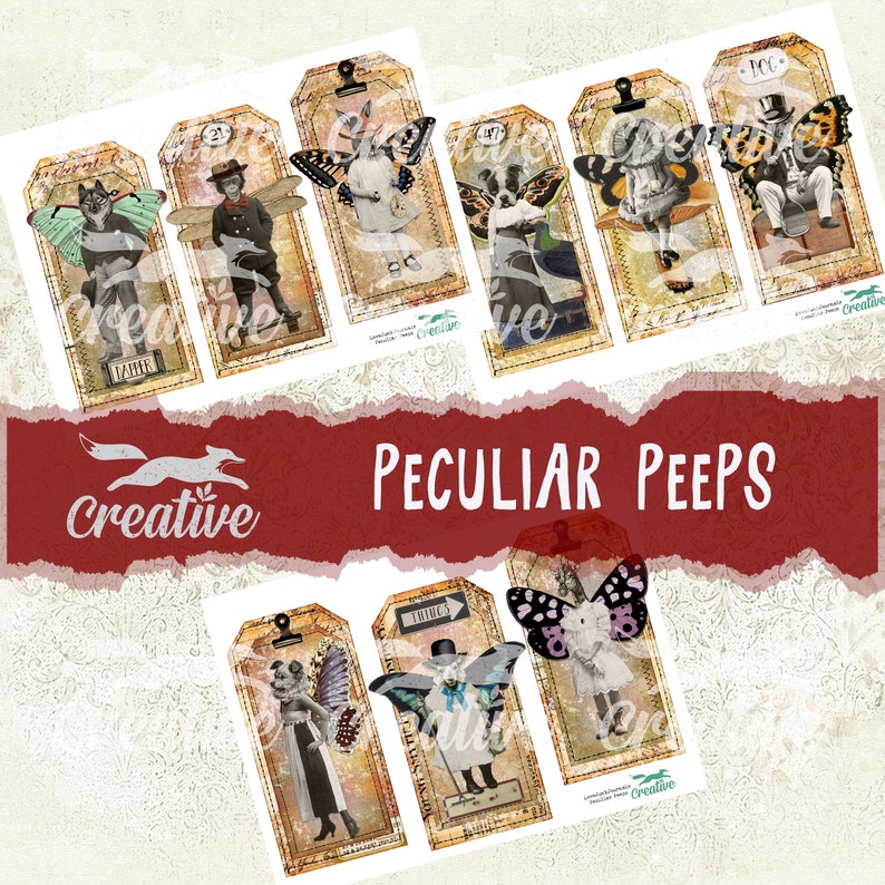 Peculiar Peeps. Strange and Quirky Digital Tag Kit. DIGI21 29 - Etsy
