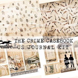 US - the CRIME CASEBOOK: Sherlock Holmes Themed A4 Digital Journal Kit ...