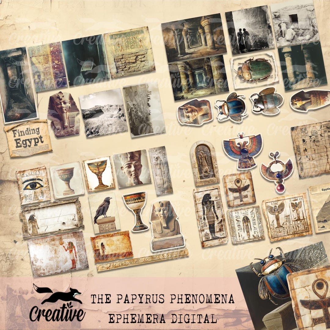 THE PAPYRUS PHENOMENON, Digital Journal/scrapbooking Ephemera Kit ...