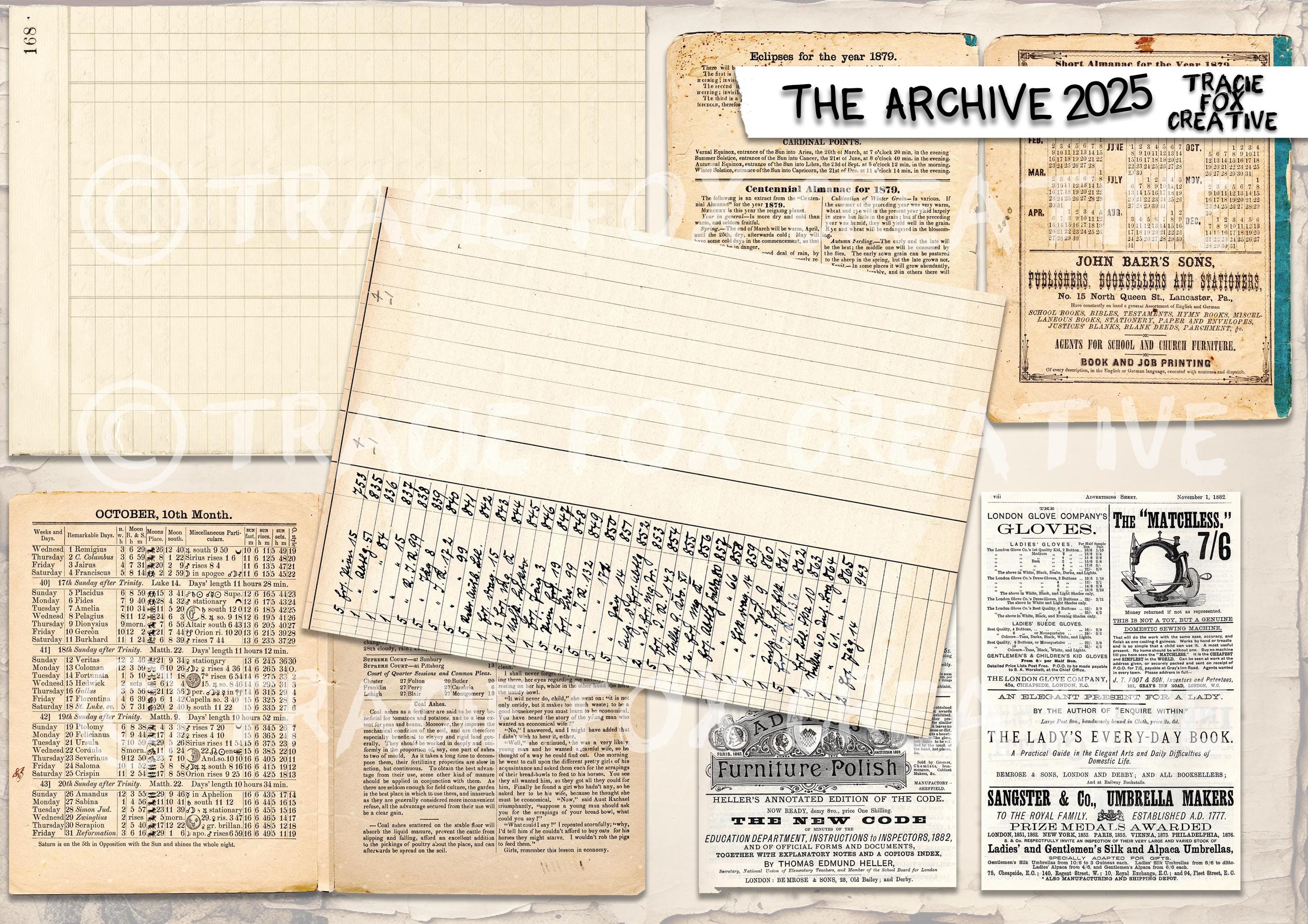 The ARCHIVE 2025 – New, Vintage Papers, Journal Digital Document ...