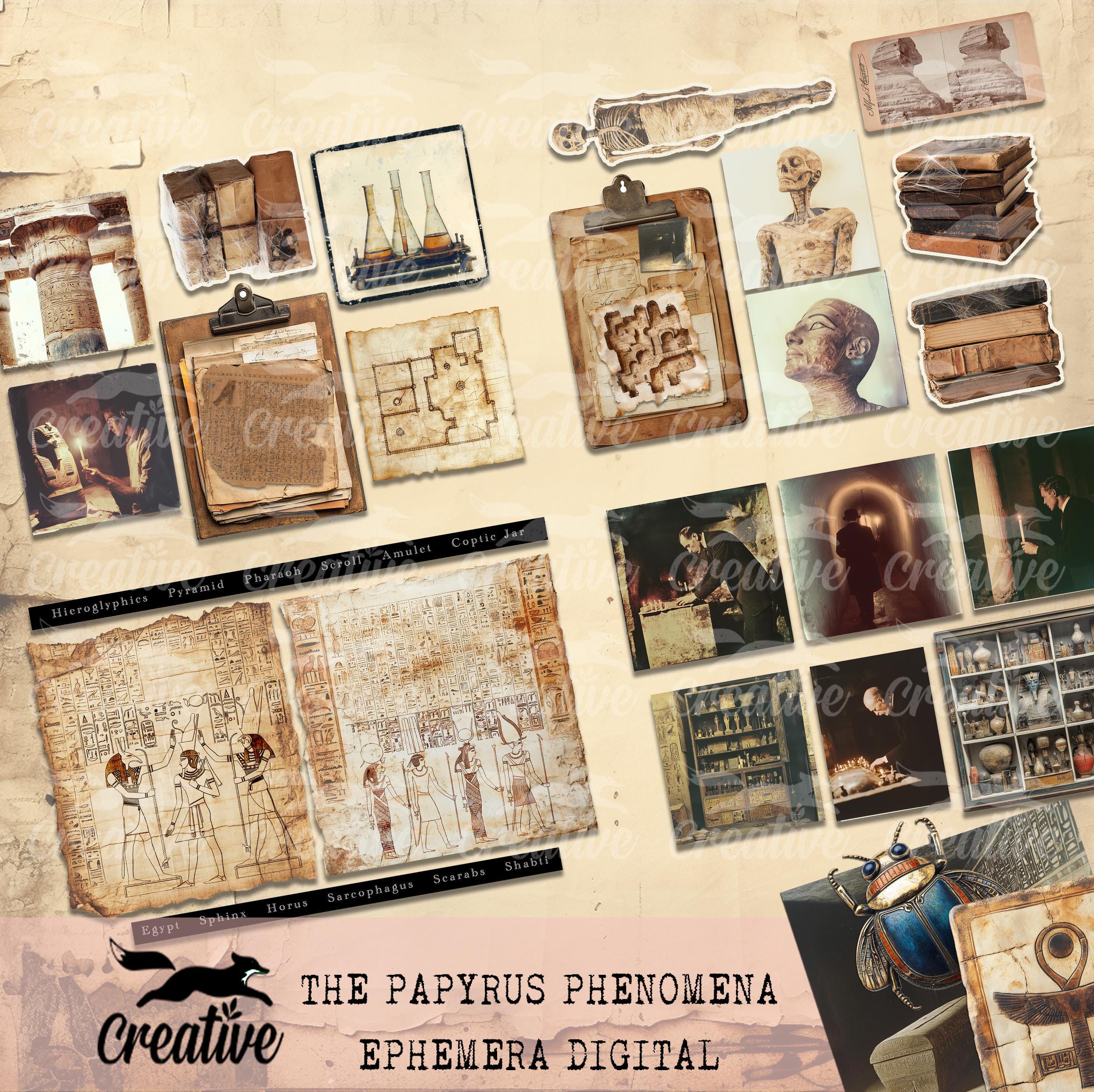 THE PAPYRUS PHENOMENON, Digital Journal/scrapbooking Ephemera Kit ...