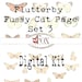 SET 3 Butterfly Images Fussy Cut Pages Flutterby Digital Kit | Etsy
