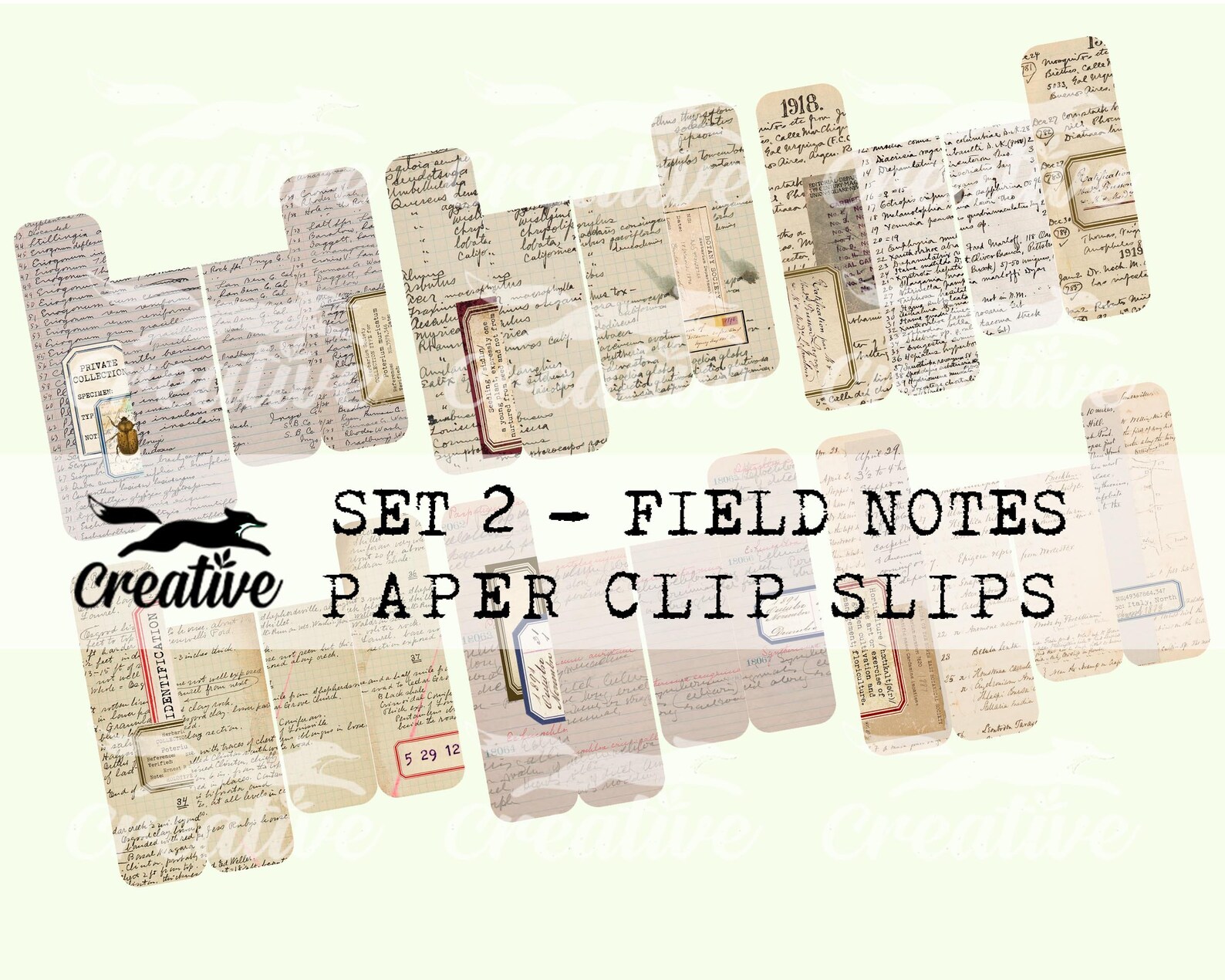 PAPER CLIP SLIPS Set 2 - Field Notes, Digital Journal/scrapbook ...
