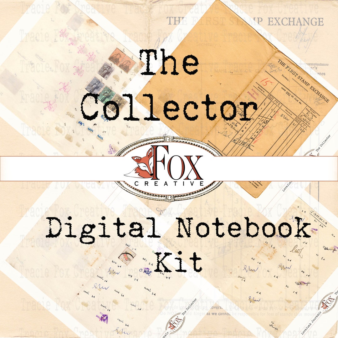 The Collector, Notebook Digital Kit. DIGI19 50 - Etsy