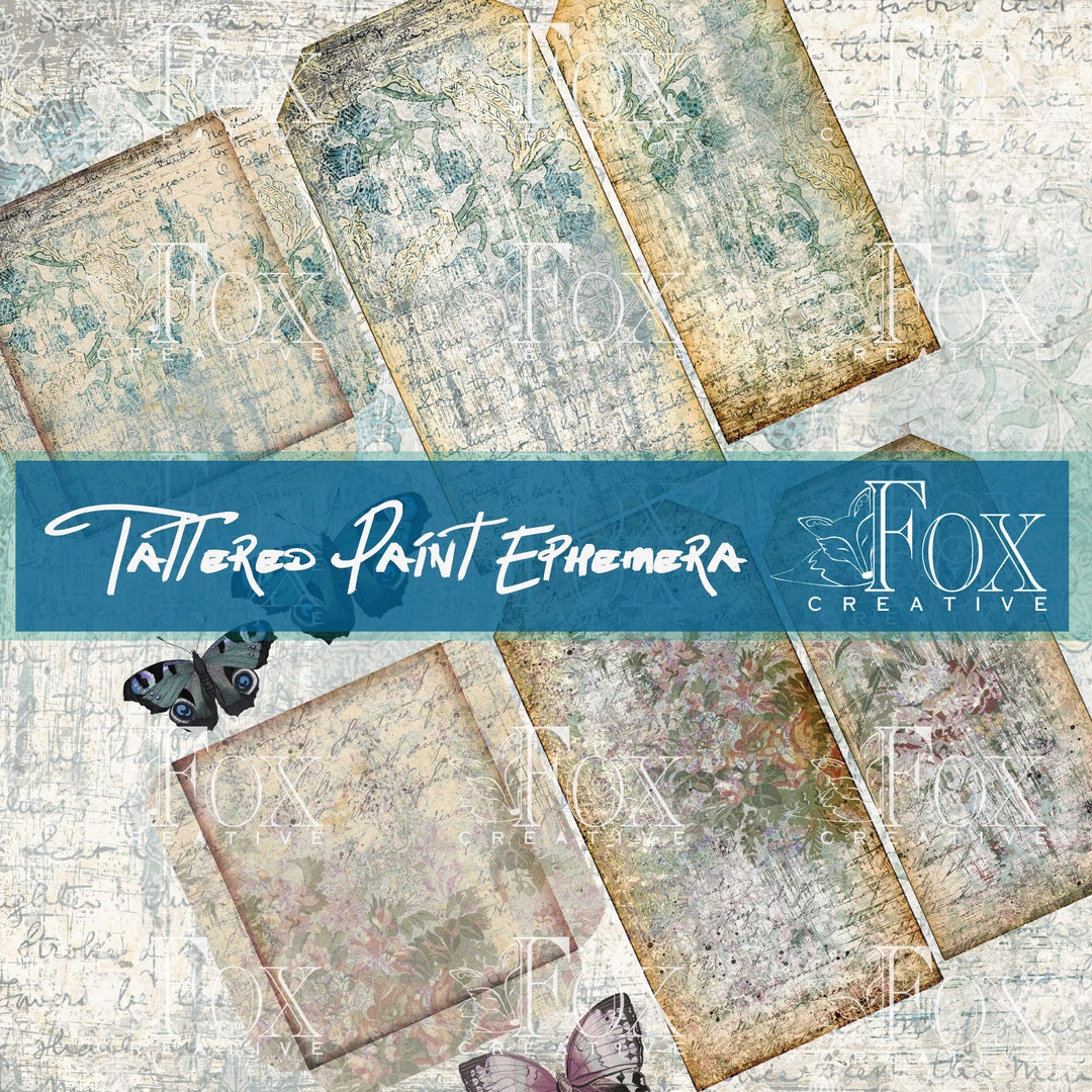 TATTERED PAINT, Peeled Paint Effect, Journal/scrapbooking Ephemera ...