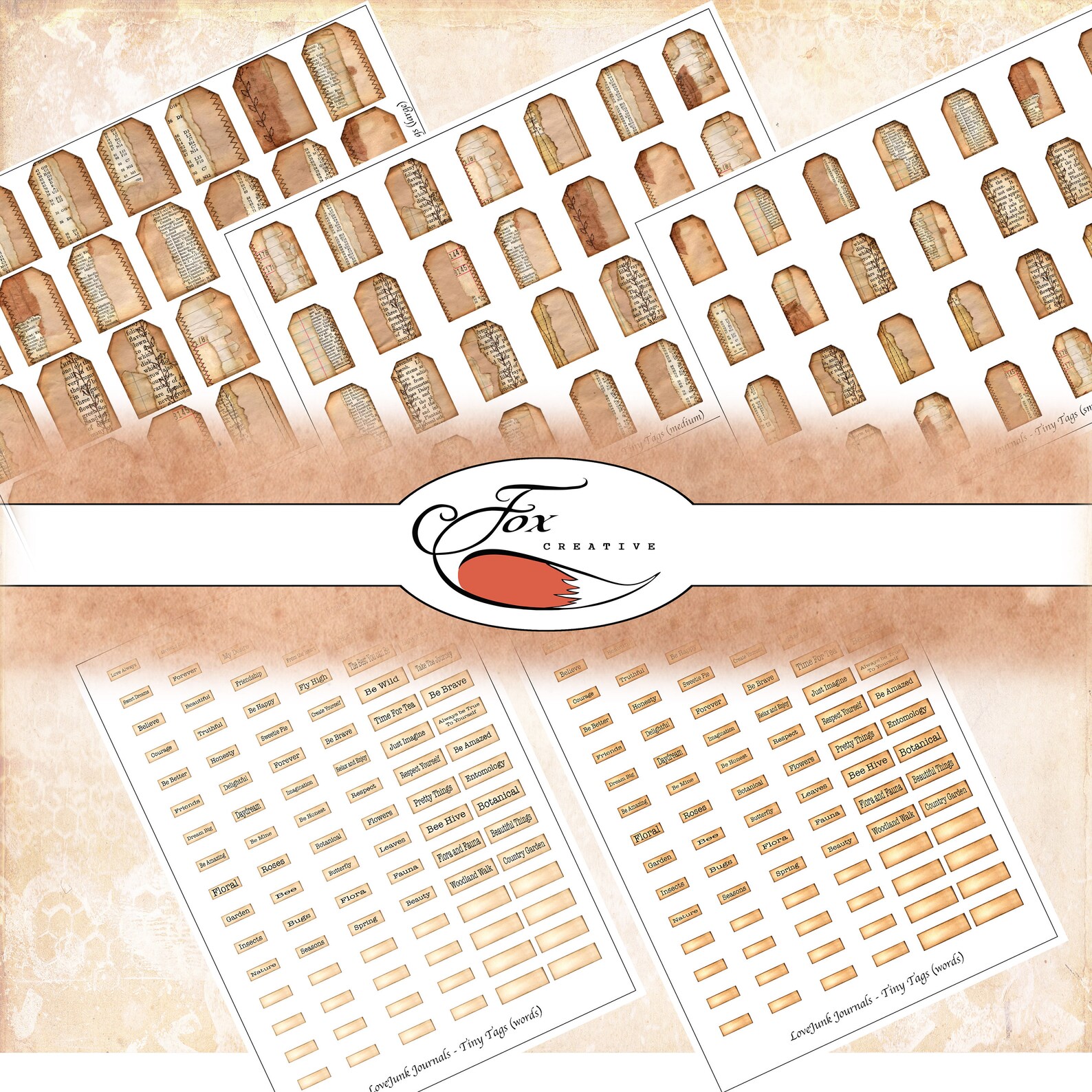 Tiny Tag Digital Embellishment Kit DIGI19 68 | Etsy UK