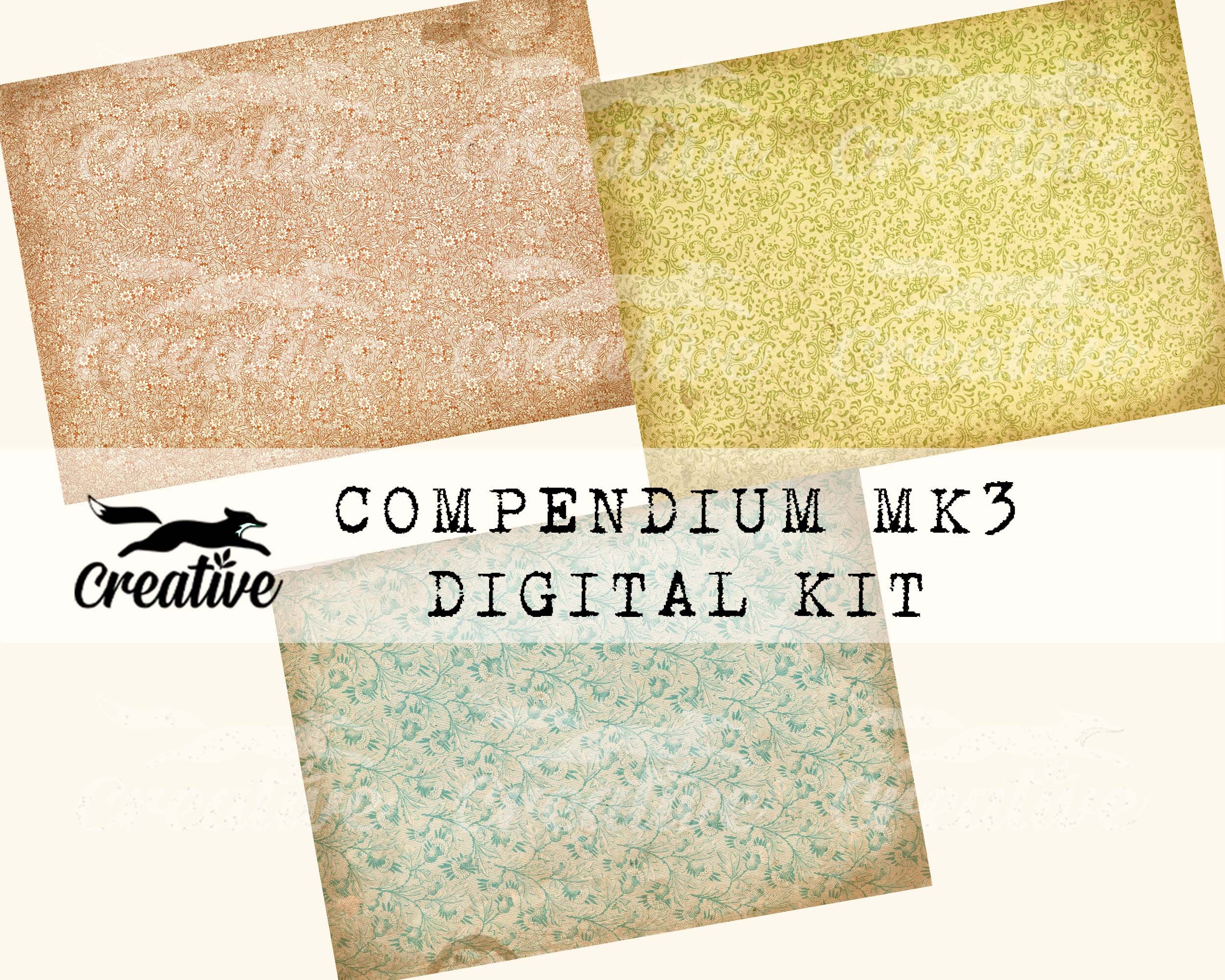 COMPENDIUM MK 3, Digital Collage Journal Kit, Printable Scrapbook ...