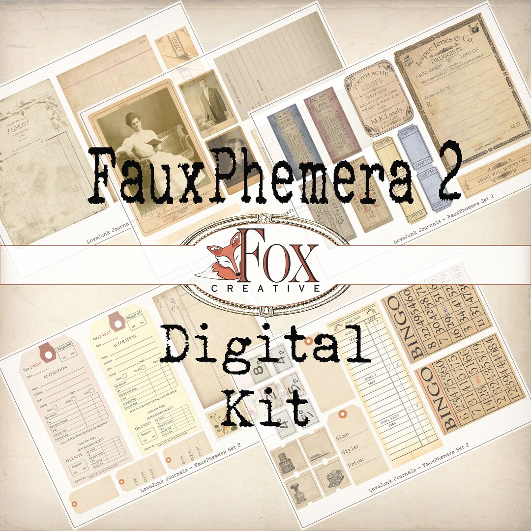 Vintage Digital Ephemera Kit 2 DIGI19 15 - Etsy