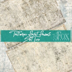 Tattered Paint Pages Set TWO DIGI20 33: Grungy Peeled Paint Effect ...