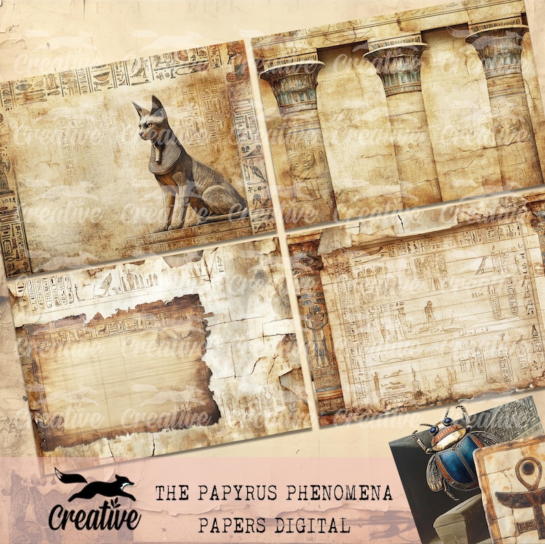 The Papyrus Phenomenon, Digital Papers, Journal Pages, DIGI25 16 - Etsy