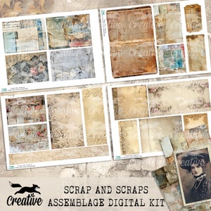 SCRAP AND SCRAPS Assemblage Digital Kit, Ephemera and Scrapbooking ...