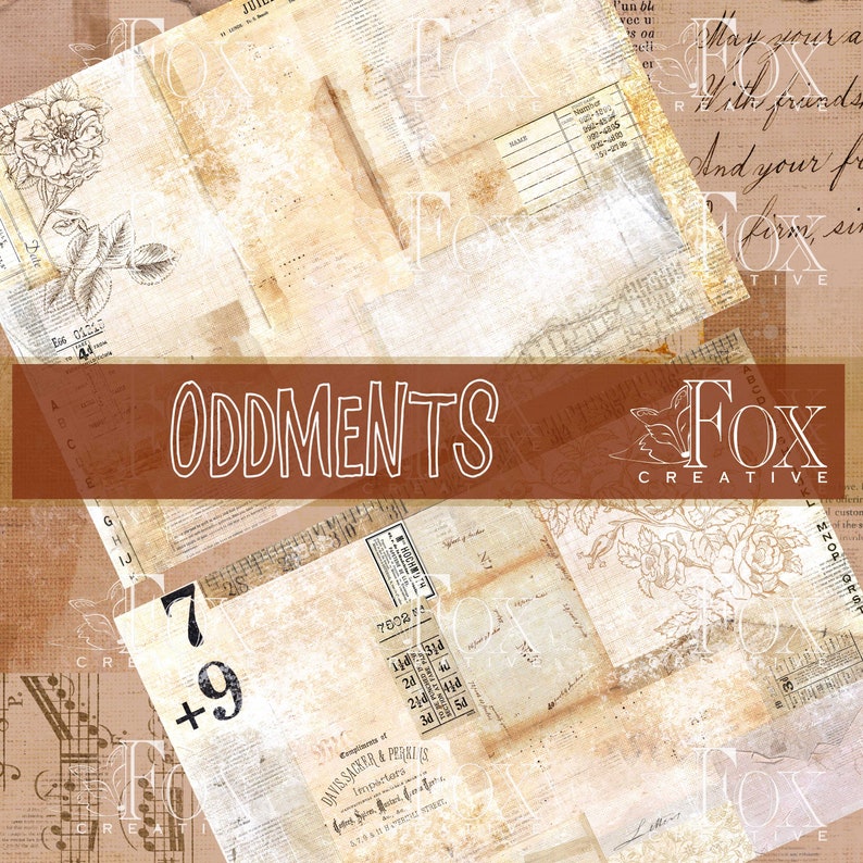 Oddments: Collage digital kit DIGI20 34 | Etsy