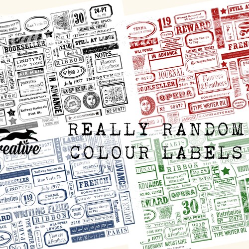 REALLY Random Colour Labels Digital Kit DIGI22 27 - Etsy UK