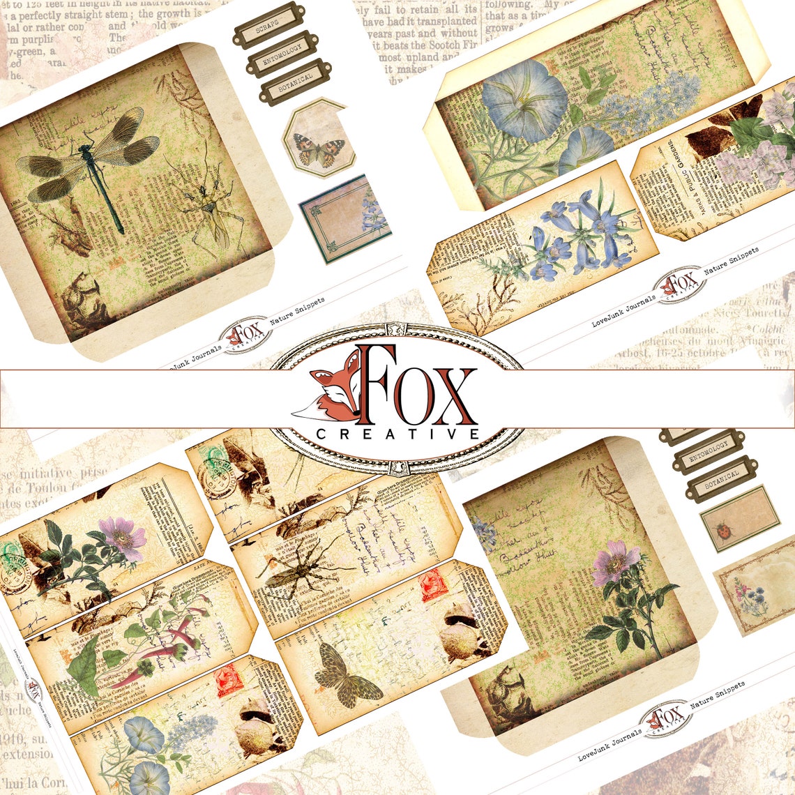 Nature Snippets Digital Journal Kit. DIGI19 38 - Etsy Canada