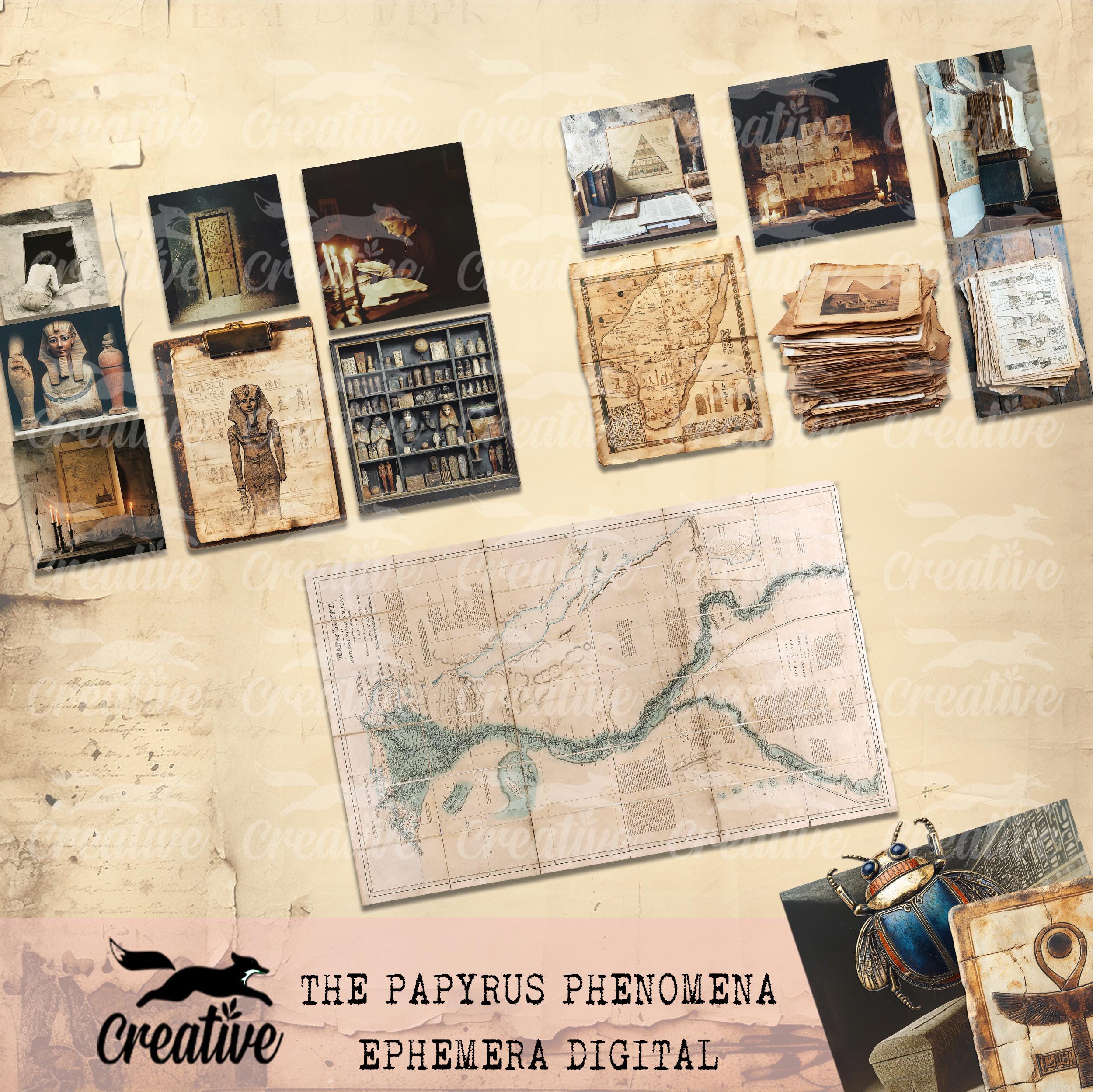 THE PAPYRUS PHENOMENON, Digital Journal/scrapbooking Ephemera Kit ...