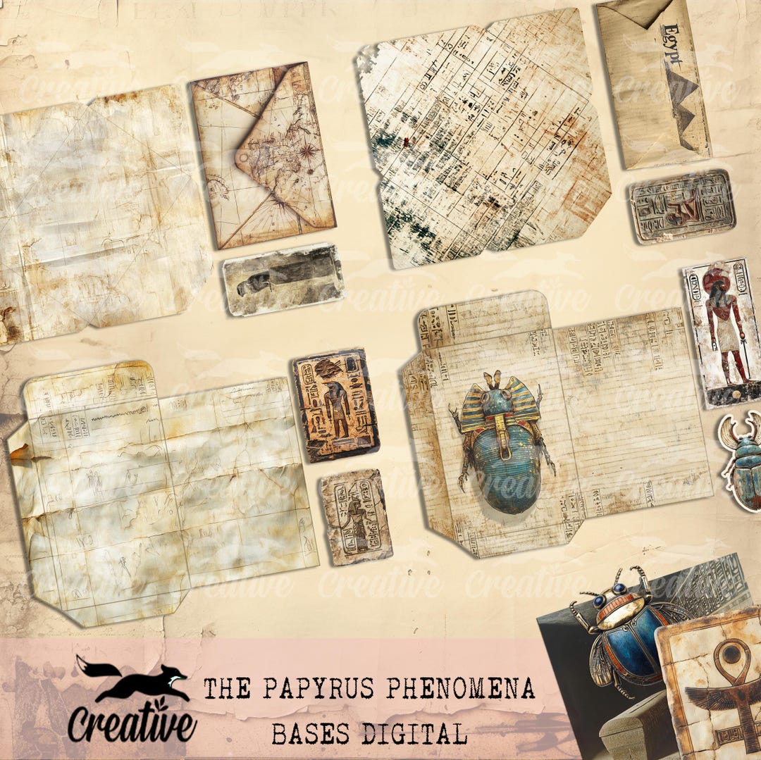 THE PAPYRUS PHENOMENON, Digital Kit Bases (tags/envelopes Mini Folders Etc) DIGI25 17 - Etsy