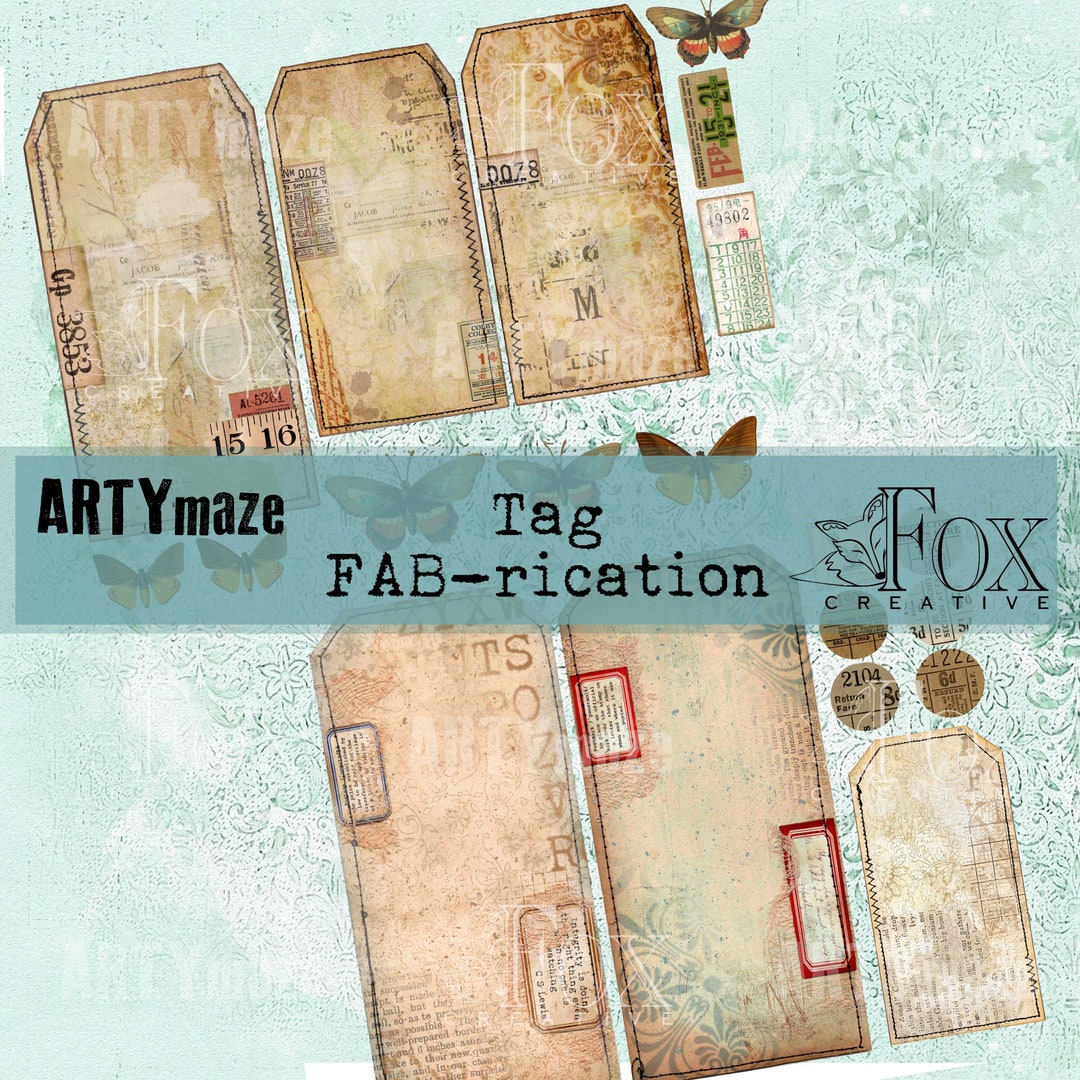 Tag Fab-rication: a Layered Tag Digital Kit COLAB20 02 - Etsy