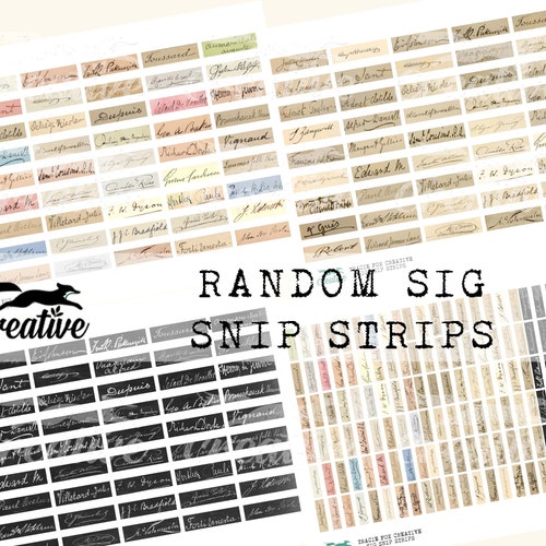 Random Number set Two Snip Strips DIGI22 15 Digital Text - Etsy