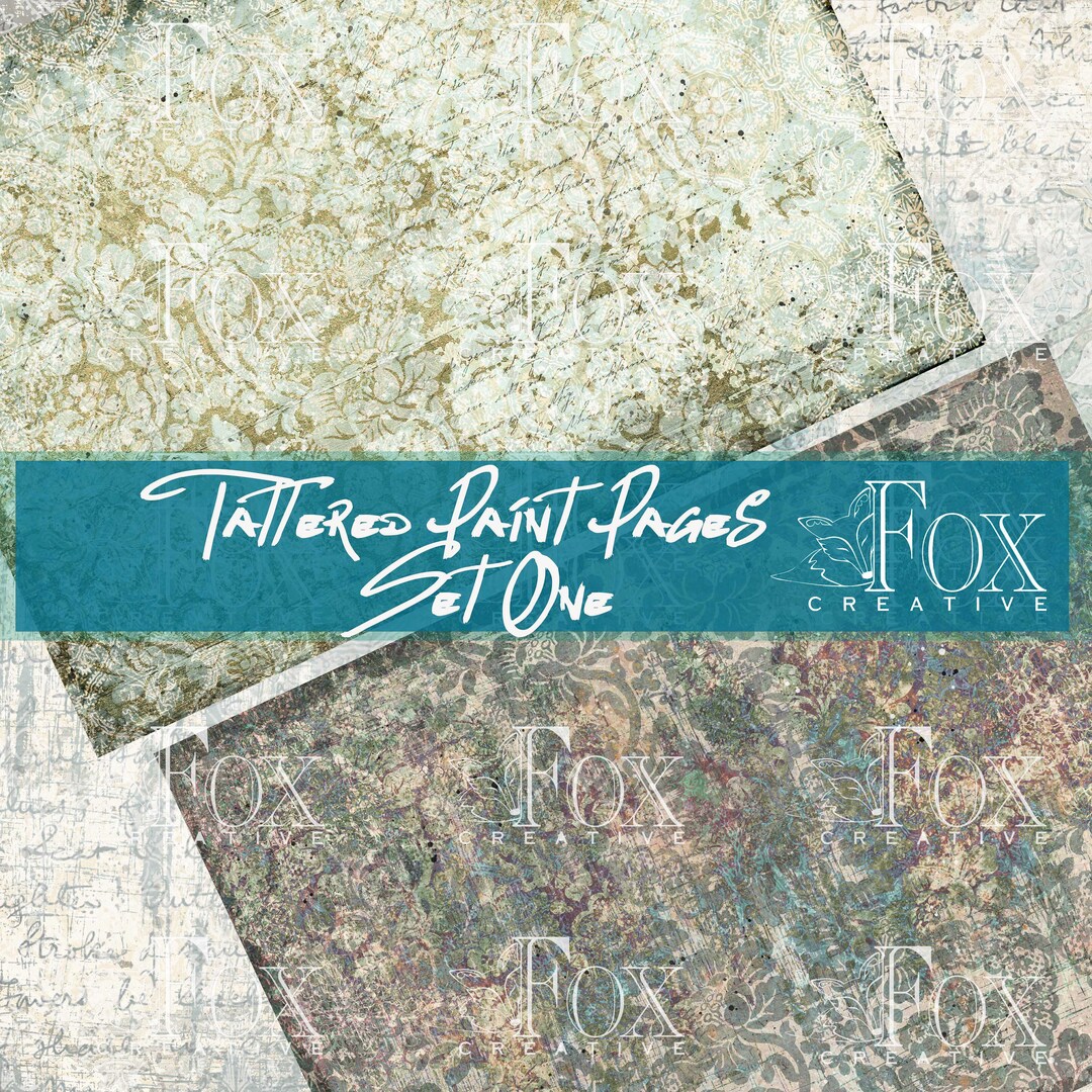 TATTERED PAINT Pages Set ONE: Peeled Paint Journal Papers, Scrapbook ...