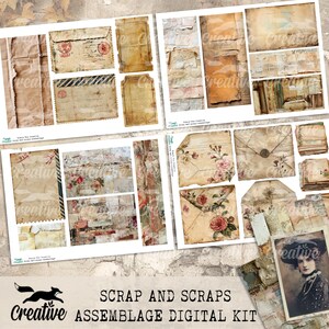 SCRAP AND SCRAPS Assemblage Digital Kit, Ephemera and Scrapbooking ...
