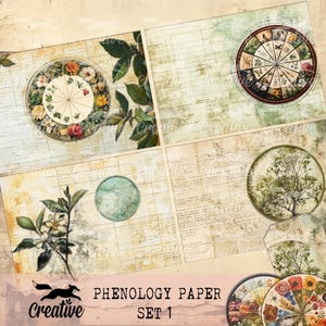 PHENOLOGY Paper Set 1, Journal/scrapbooking Digital Kit, DIGI2507 - Etsy