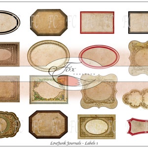 Vintage Digital Fancy Labels DIGI19 81 - Etsy