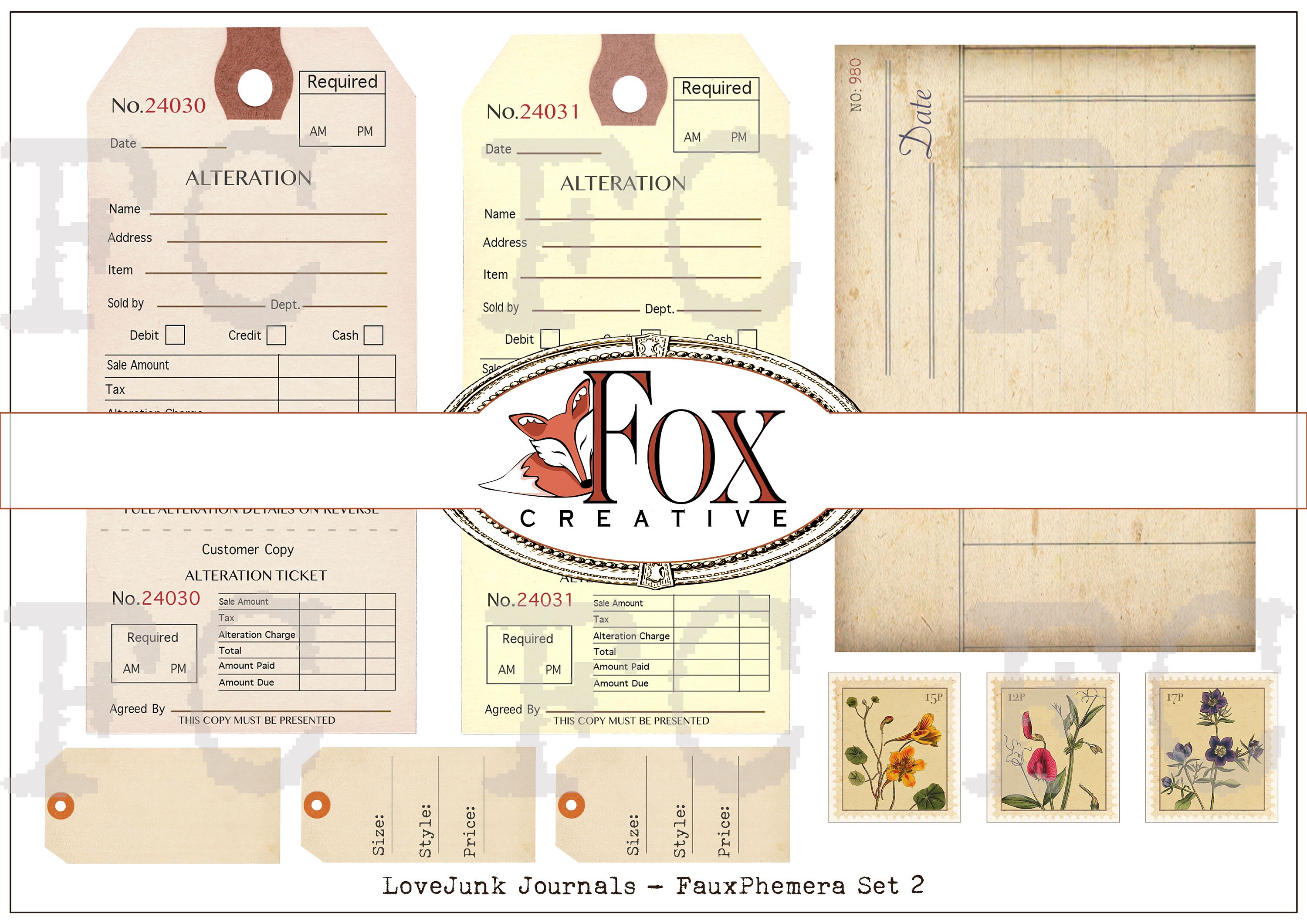 Vintage Digital Ephemera Kit 2 DIGI19 15 - Etsy