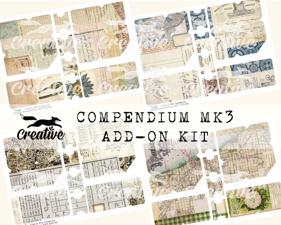COMPENDIUM MK 3 ADD_ON, Digital Collage Journal Kit, Printable ...