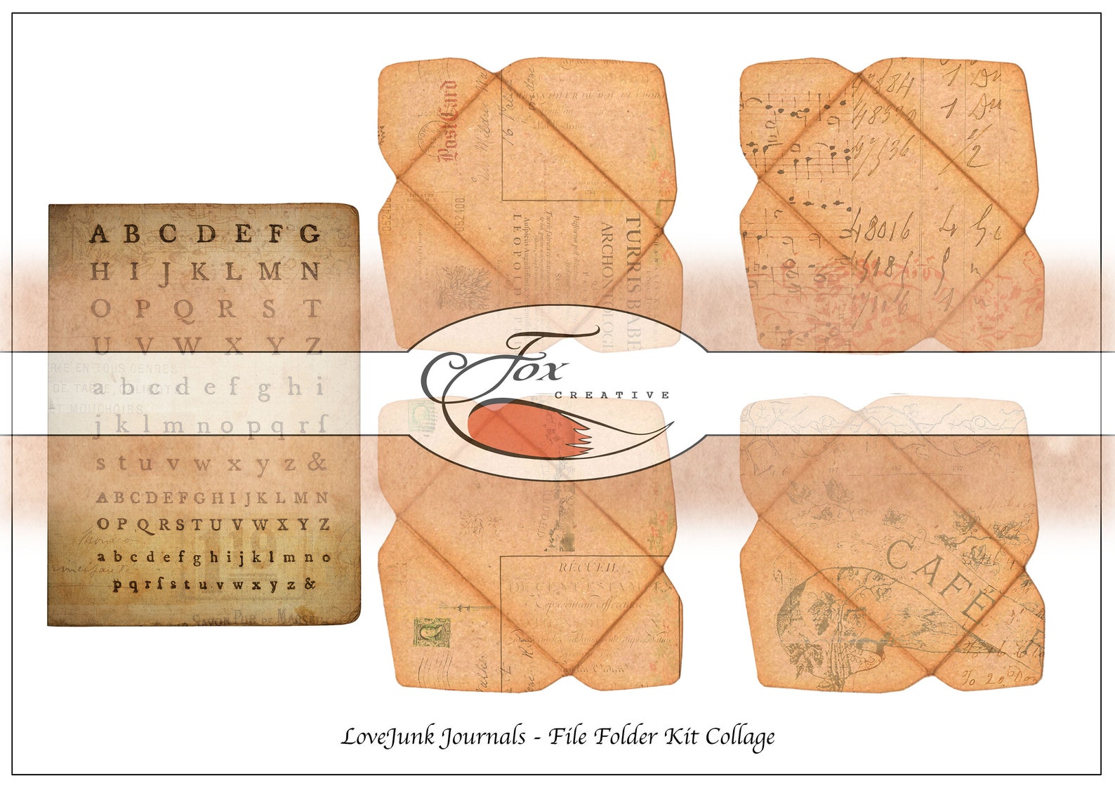 Vintage Collage Digital File Folder Kit DIGI19 72 | Etsy