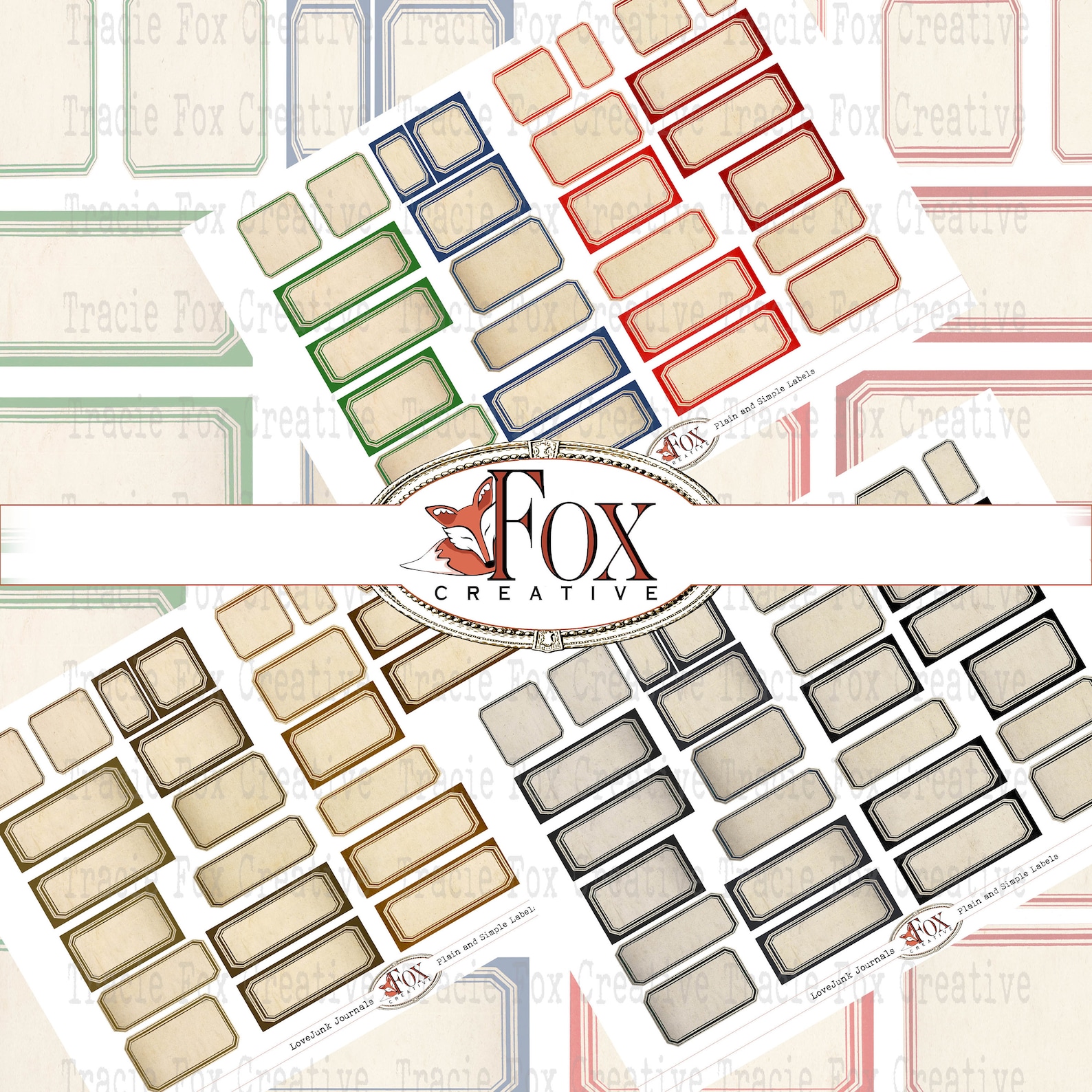 Vintage Style Plain Labels DIGI19 48 - Etsy