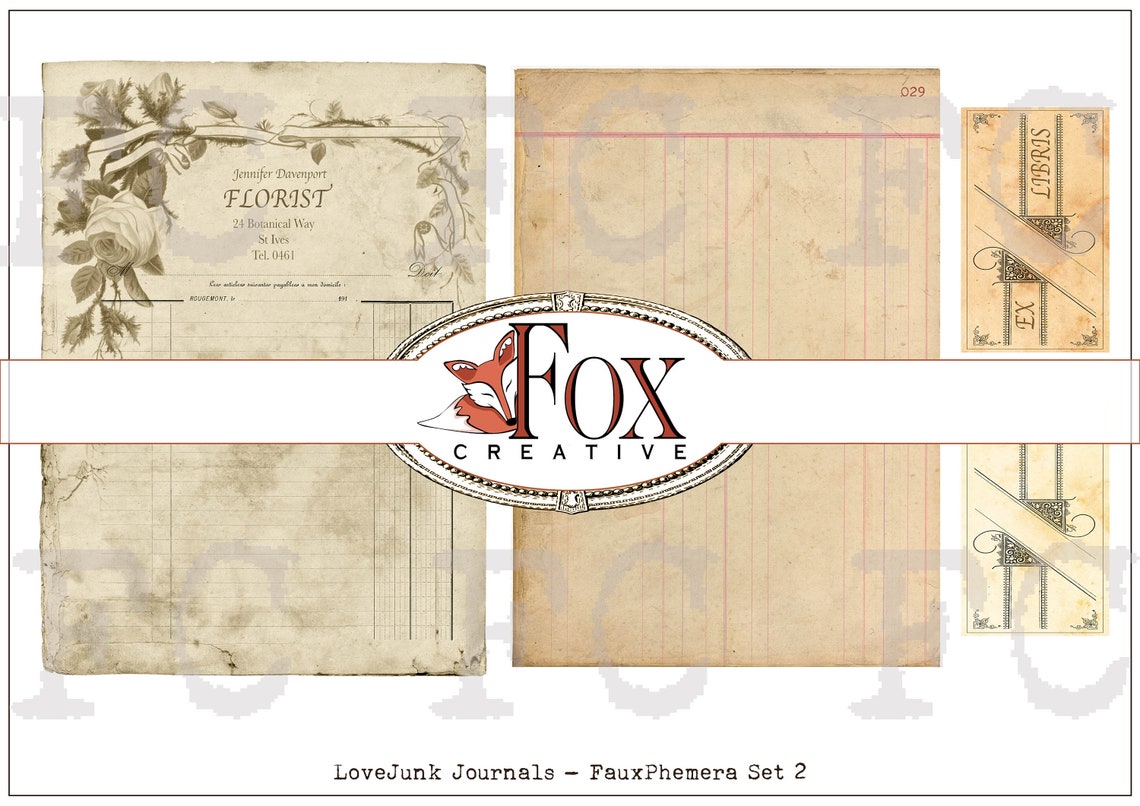 Vintage Digital Ephemera Kit 2 DIGI19 15 | Etsy UK