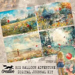 The BIG BALLOON Adventure, Digital Journal/scrapbooking Kit DIGI24 29 ...