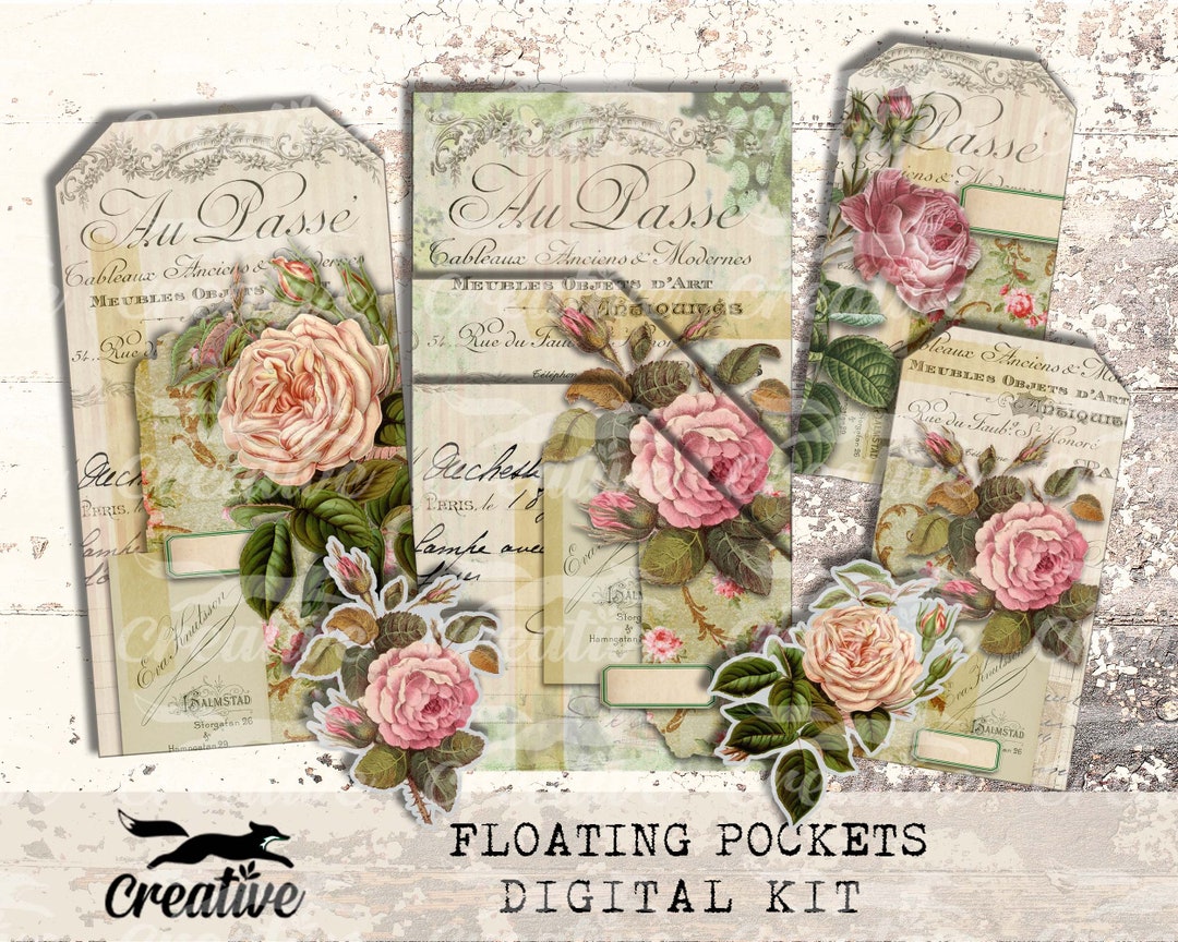 FLOATING POCKETS, Set 1, Pretty Pockets and Tags Digital Journal ...