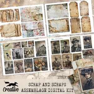 SCRAP AND SCRAPS Assemblage Digital Kit, Ephemera and Scrapbooking ...