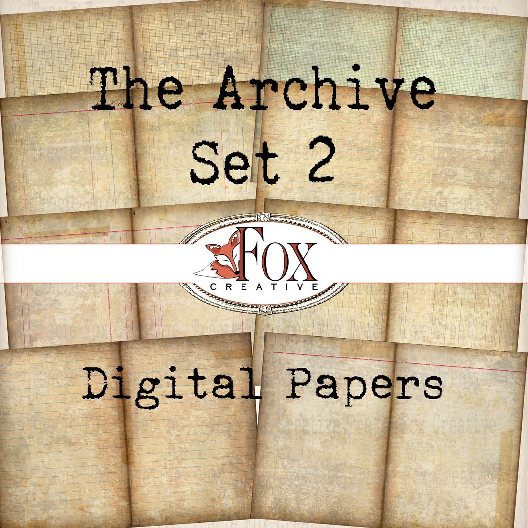 The Archive Set 2, Digital Papers, Journal/scrapbook Kit by Lovejunk ...