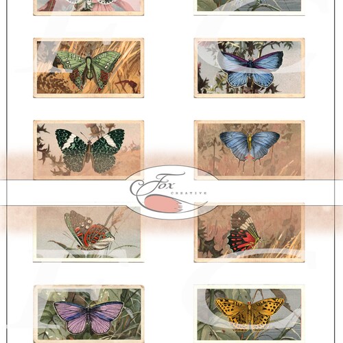 Floral Digital Tea Cards. Faux Tea Cards. Set 2 DIGI18 48 - Etsy