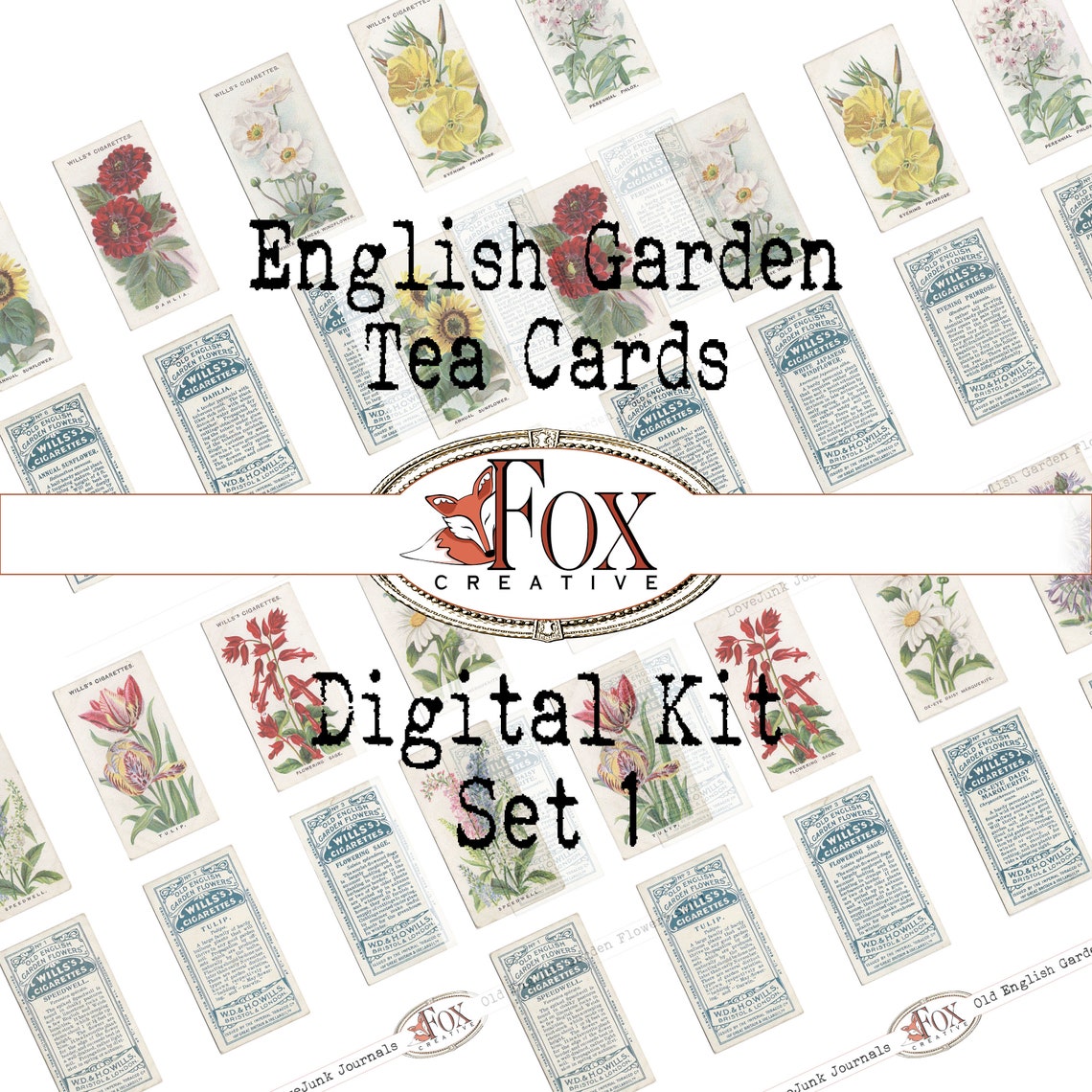 ENGLISH GARDEN, Flower Tea Cards/cigarette Cards Set 1. Journal ...