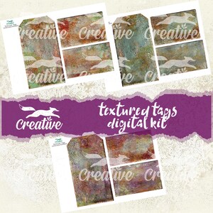 Textured Tags, Layered Digital Kit, DIGI21 34 - Etsy UK