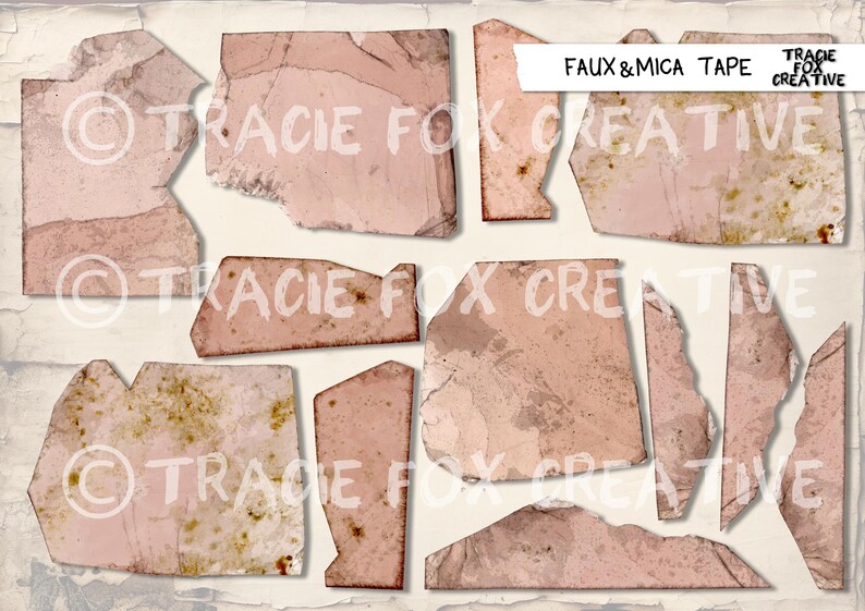 FAUX MICA/TAPE *print on Transparency* | Digital Kit | Printable Junk ...