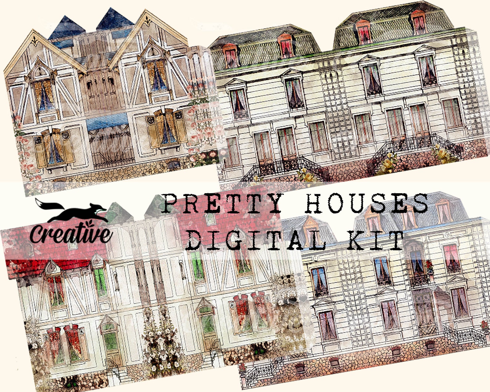 Pretty Houses Digital Kit, DIGI21 65 - Etsy UK