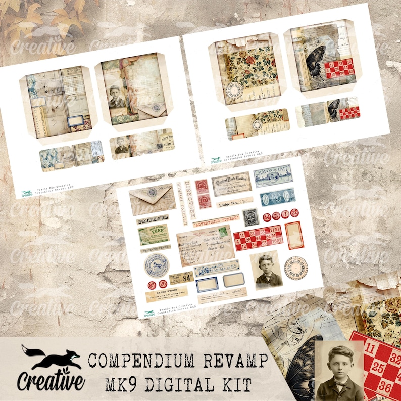 COMPENDIUM REVAMP MK9, Digital Journal/scrapbooking Kit, Printable ...