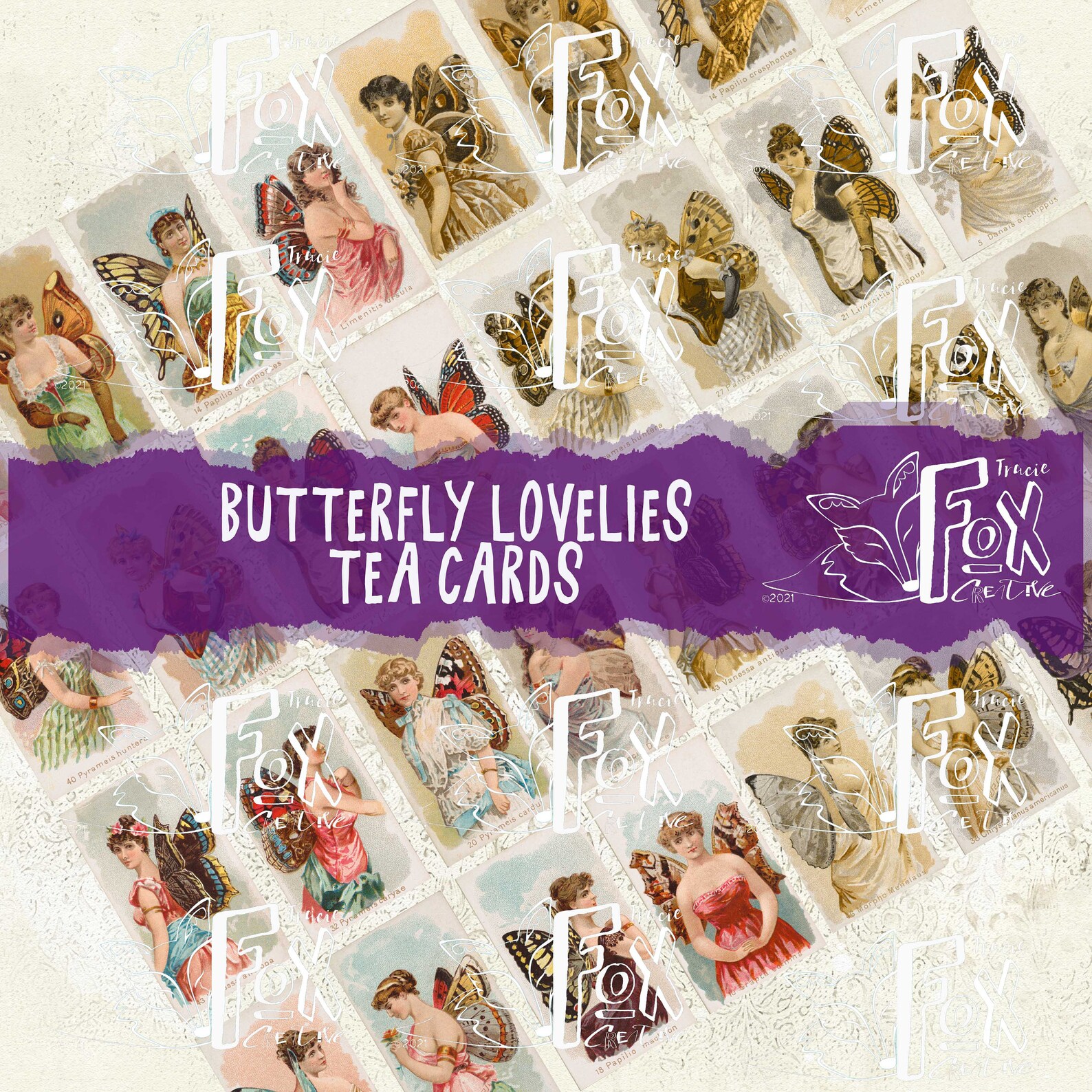 Butterfly Lovelies: Digital Tea Cards DIGI21 07 - Etsy UK